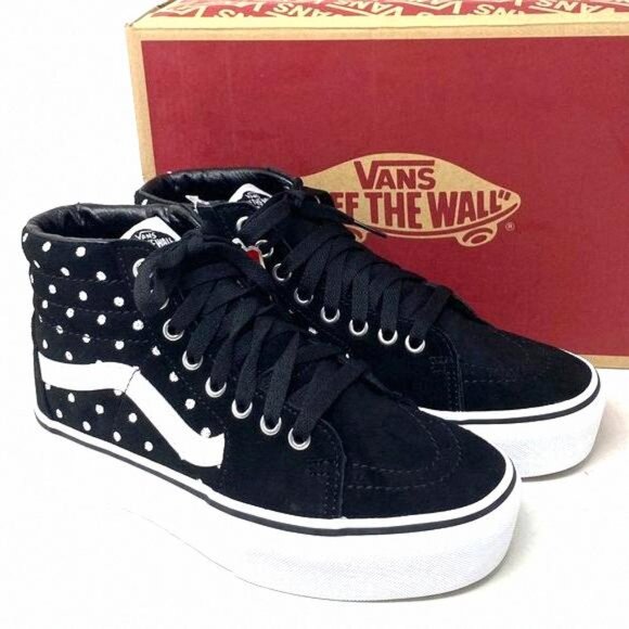 Vans | Shoes | Vans Polka Dot Sk8hi Platform Black Women Shoe ...